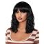 ManeMajesty 16 Inch Natural Wave Wig with Bangs Human Hair Natural ...