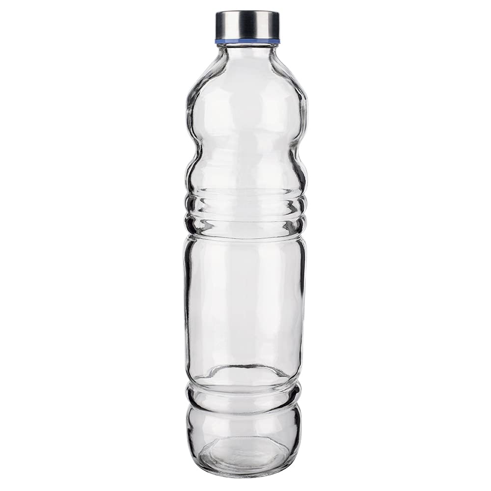 Garrafa 1 litro H2O de Vidro transparente, VDR7243, Euro Home | Amazon ...
