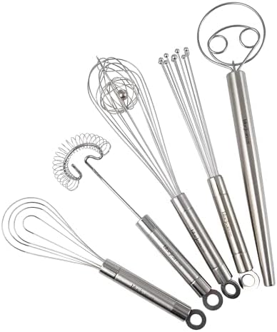 Amazon.com: The Blue Jean Chef 5-Piece Stainless-Steel Whisk Set, 5 ...