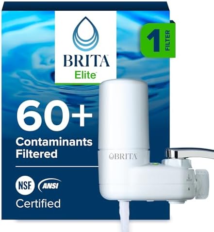 Brita Faucet Mount Water Filter System, White, No-Wait Filtration, Easy ...