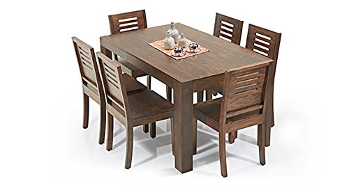 Urban Ladder Arabia - Capra 6 Seater Dining Table Set (Finish : Teak ...