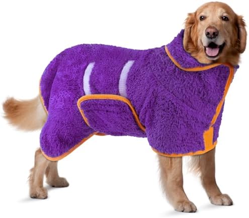Amazon.com : Bienbee Dog Bathrobe, Quick Drying Dog Robe Super ...