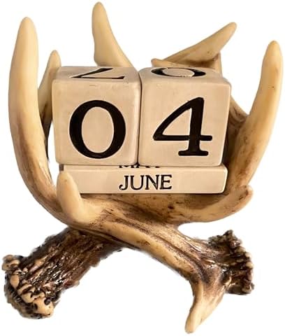 Amazon.com : Pine Ridge Deer Antler Desk Calendar Blocks - Perpetual ...