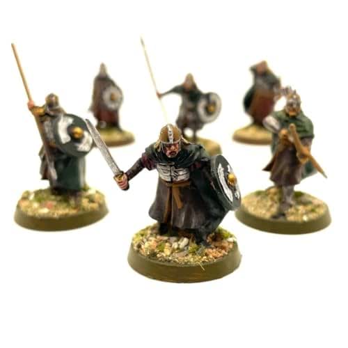 Amazon.com: Warriors of Rohan 6 Painted Miniatures Rohirrim Militia ...