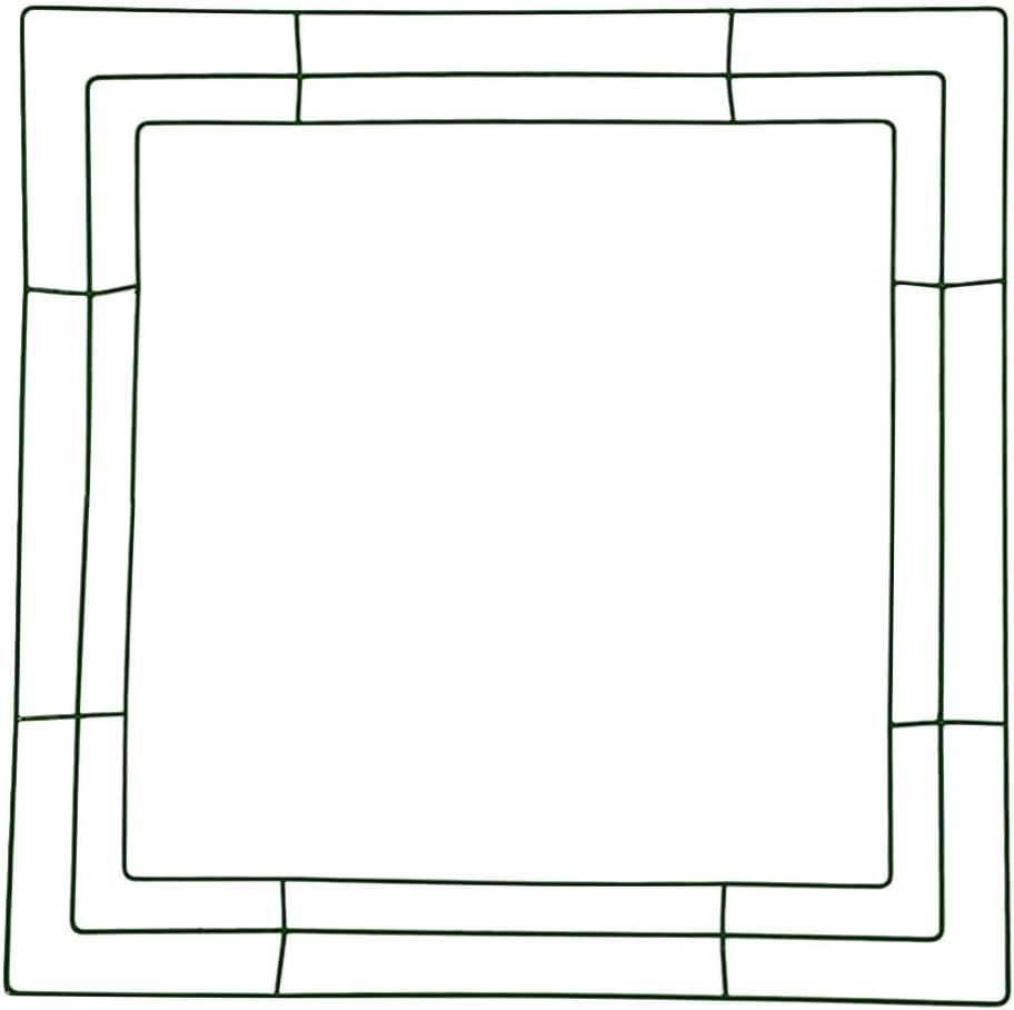 Amazon.com: Luxshiny Wire Square Wreath Frame Metal Wire Frame Form DIY ...