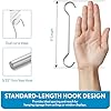 Amazon.com: Clip Strip 50 Pack 6 Inch Ceiling Hooks, Metal Double C ...