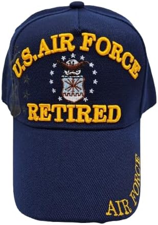 Retired Air Force Baseball Cap Navy Blue Embroidered at Amazon Men’s ...