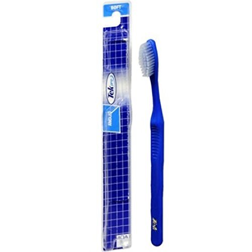 Amazon.com : Tek Pro Toothbrush Compact Head Soft Angled, Color May ...