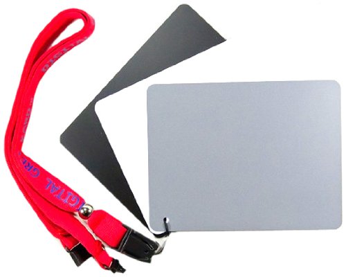 DGK Color Tools DGK-XL Extra Large Size 3 Card Set - 4" x 5" White Balance Card 18% Gray Card ...