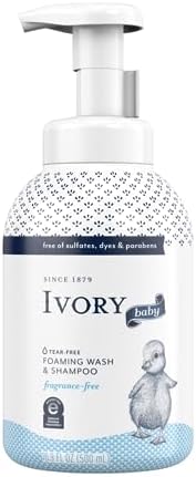 Amazon.com: Ivory Baby Foam Unisex Baby Wash & Shampoo, Fragrance-Free ...