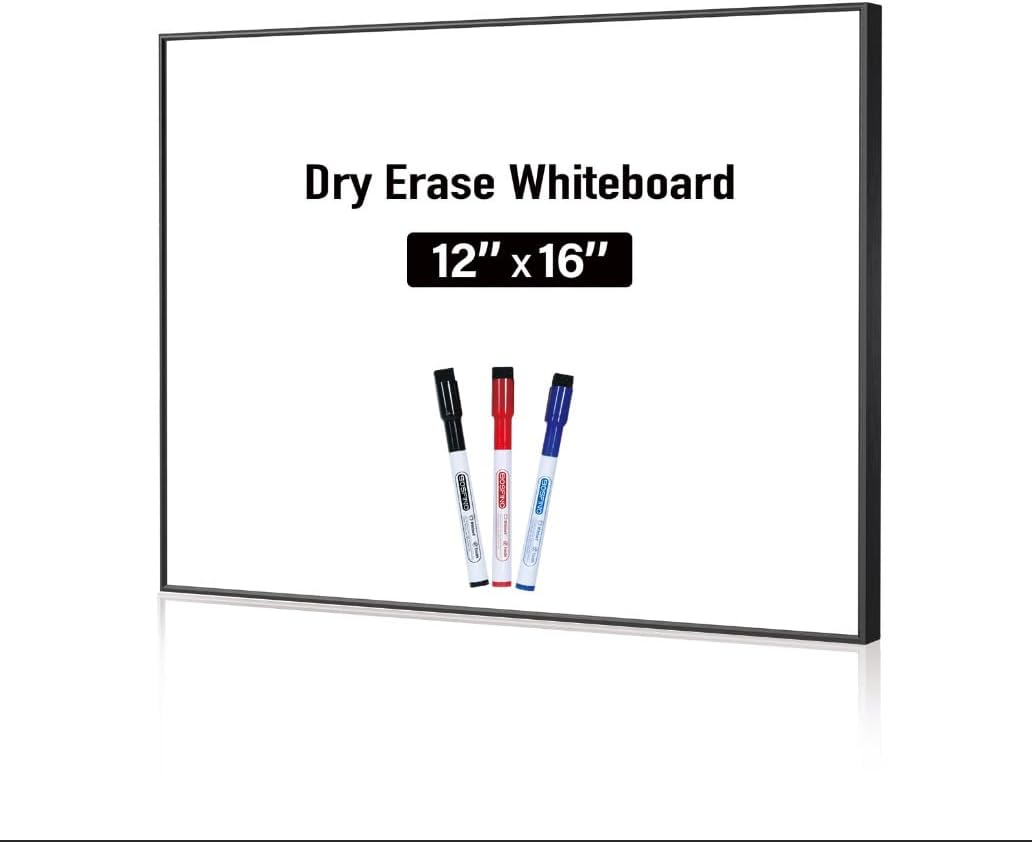 DumanAsen Dry Erase Whiteboard, A3 Size Magnetic White Board with 8 ...