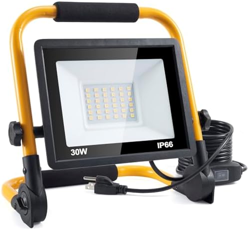 LTE 50W LED Work Light, 4300LM 500W Equivalent Portable Light IP66 ...