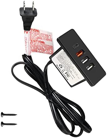 Powered USB C Hub Socket Recessed USB C Power Strip Outlet with Fast ...