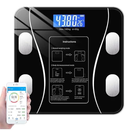 Amazon.com: Smart Scale for Body Weight Accurate to 0.2lb Bathroom ...