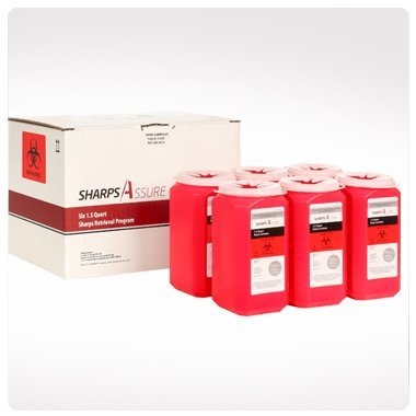 Amazon.com: Six Pack - 1.5 Quart Sharps Retrieval Kit : Health & Household