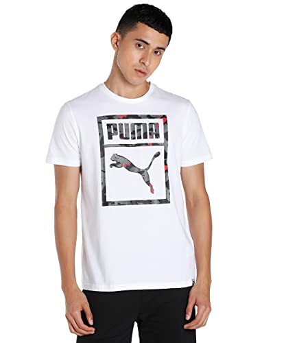 Buy Puma Men's Solid Regular Fit T-Shirt (57643702_White at Amazon.in