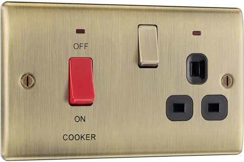 BG Electrical Cooker Switch with Socket and LED, Cooker Control Unit ...