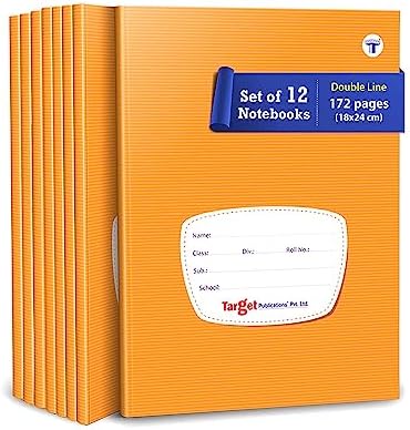 TARGET PUBLICATIONS Small Double Line Notebooks | 172 Ruled Pages Two ...