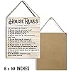 Amazon.com: House Rules Wooden Sign Wall Decor Rustic House Rules If ...