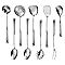 Amazon.com: 304 Stainless Steel Cooking Utensils Set, 9PCS Kitchen ...