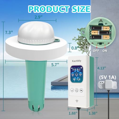 New Digital Pool Water Tester & Smart Pool Monitor for Chlorine, ORP ...