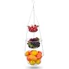 Amazon.com - IBERG 3 Tier Hanging Fruit Basket, Metal Hanging Baskets ...