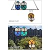 Amazon.com: Multicolor Owl on a Wire Stained Glass Window Hanging, Bird ...