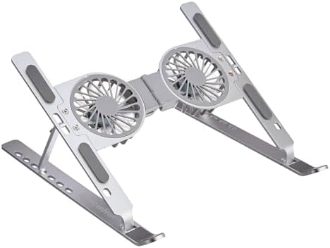 Amazon Basics Aluminium Adjustable Laptop Stand | Seven Height Levels ...