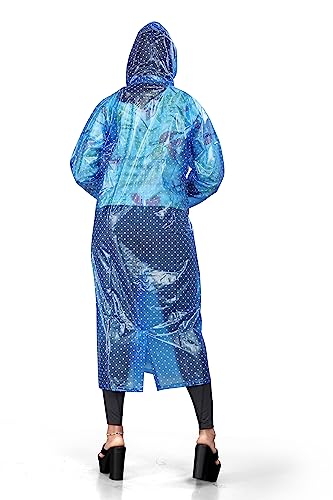 KAMOSA Women Waterproof Long Sleeves Transparent Raincoats Reusable ...