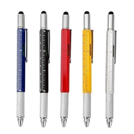 KOMRID Multipurpose Tool Pen|6 in 1 Tool with Ballpoint Pen, Touch ...