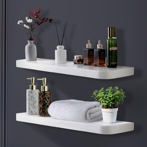 Amazon.com: TIMBERLY Floating Shelves for Wall with Round Edges - Pack ...
