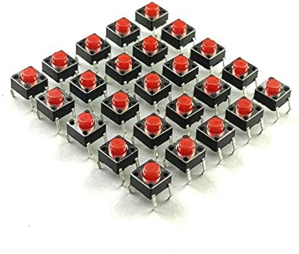 AVS COMPONENTS Tactile Switch Micro Push to ON Button (25 Pcs) : Amazon ...