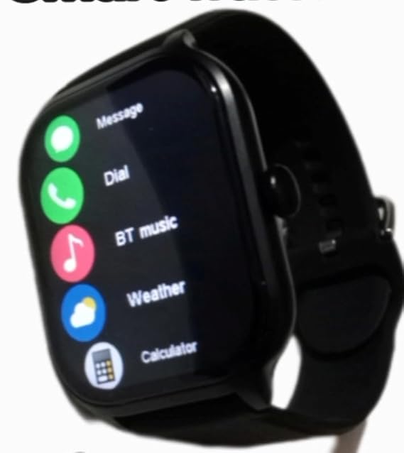 H9 Pro Max Smart Watch with Bluetooth, Music, Weather Features, Black ...