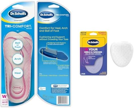 Amazon.com: Dr. Scholl's Women's Insoles & Ball of Foot Cushions for Heels, 1 Pair Tri-Comfort ...