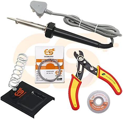 Electronic Spices 5 IN 1 60Watt soldering Iron, cutter, desolder wire ...