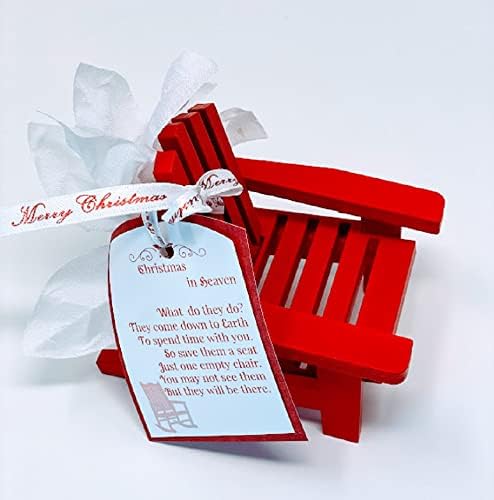 Amazon.com: Christmas in Heaven Poem Memorial Empty Chair, Rustic Tree ...