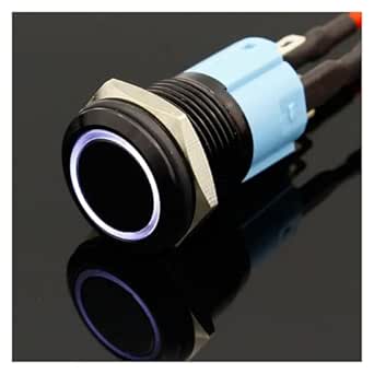 3V 5V 12V 24V 48V 110V 220V LED Locking 16mm Waterproof Metal Button ...