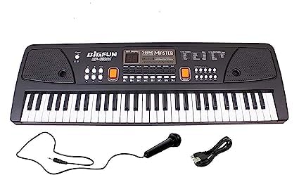 Shan 61 Keys Piano with dc Output, Mobile Charging, USB and Microphone ...