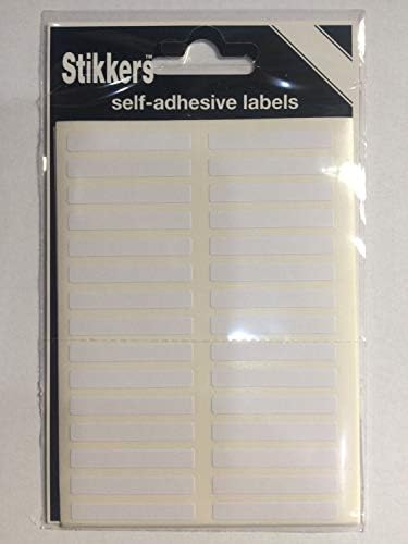 White Sticky Labels Self Adhesive Labels 5mm x 35mm - 210 Stickers ...