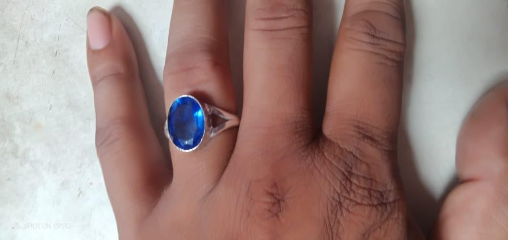 Buy SIDHARTH GEMS 13.00 Ratti (AA++) Certified Blue Sapphire Ring ...