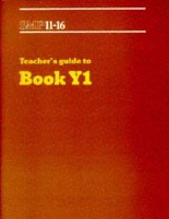 Amazon.com: SMP 11-16 Teacher's Guide to Book Y1 (School Mathematics ...
