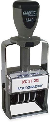Amazon.com : Xstamper M40 - Classix Self-Inking Steel Date Stamp ...