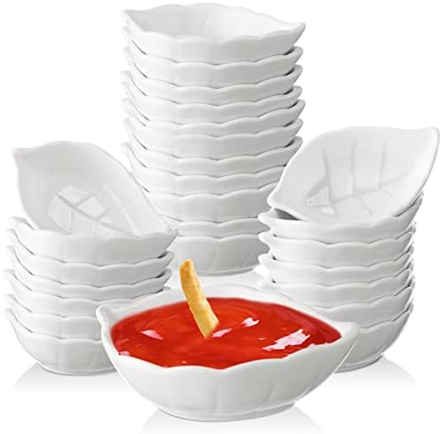 Amazon.com: Eccliy 14 Pack Ceramic Soy Dipping Sauce Dish Leaf Shape ...