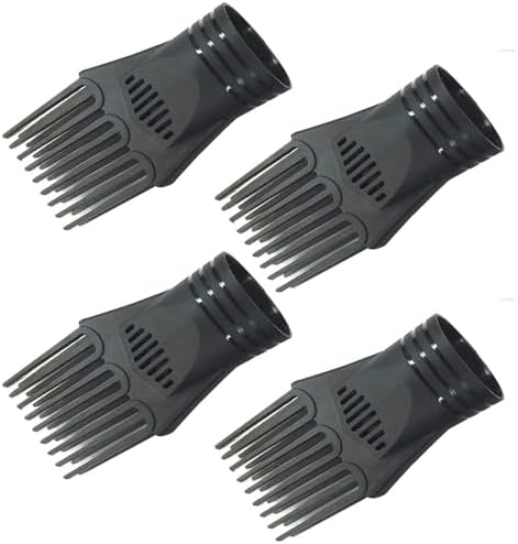 Amazon.com : 4Pcs Black Universal Hair Dryer Comb Nozzle Plastic ...