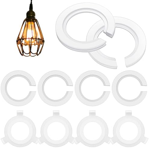 Weewooday 10 Pack E27 to E14 White Lamp Shade Adapter Ring, Plastic ...