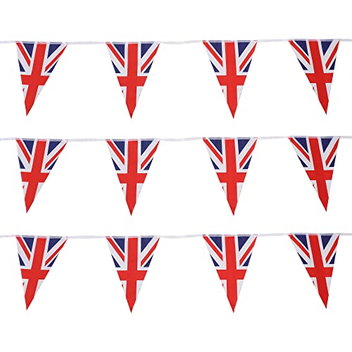 TRIXES 8M Triangle Flags Union Jack Bunting Outdoor and Indoor Party ...