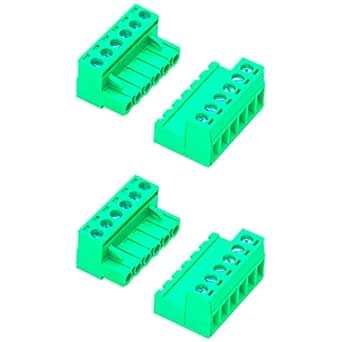 Tcenofoxy 2 Set 5.08mm 6 Pin Male & Female Phoenix Type Connector No ...