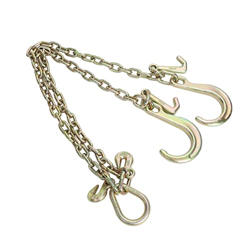 Snapklik.com : Aikosin Tow Hook G70 Forged 2ft Towing Chain V Bridle