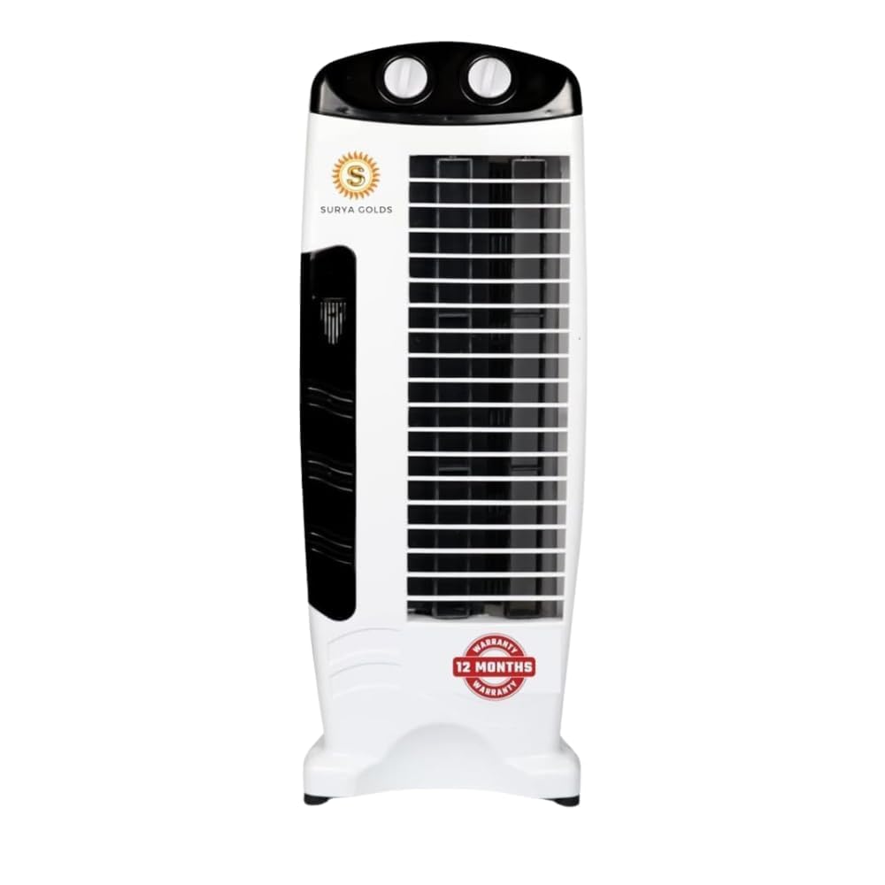 Buy Surya Gold Towerfan Waterless Cooler, Personal Tower Air Cooler for ...
