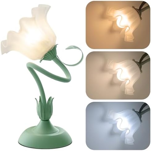WERFOP Vintage Flower Lamp Set, 3 Color Modes Flower Table lamp & Floor ...